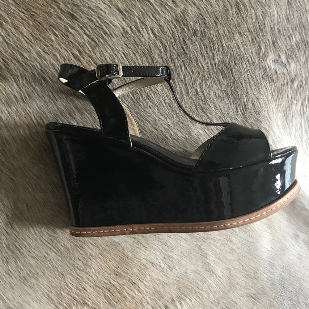 Dee Keller Stephanie Patent Leather Wedges 37.5 - Gem
